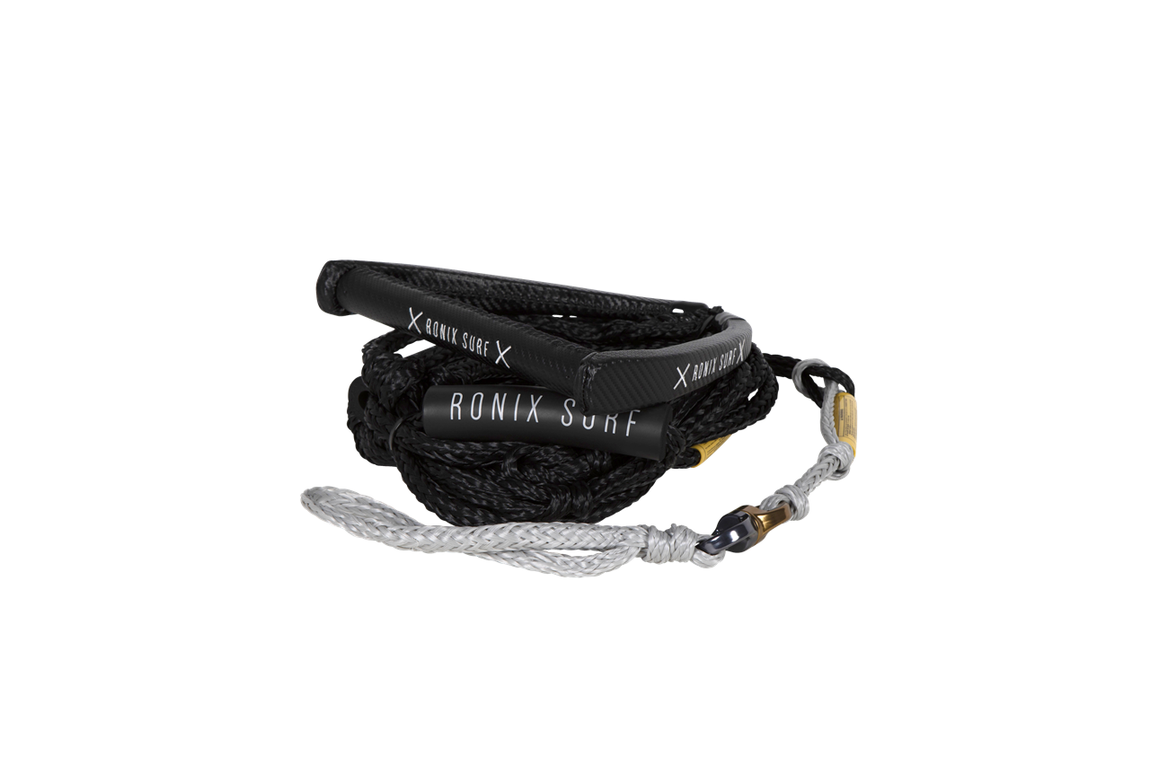 2025 Ronix Spinner Surf Rope | Carbon Handle | 30ft, 8-Sections, Nylon, EVA